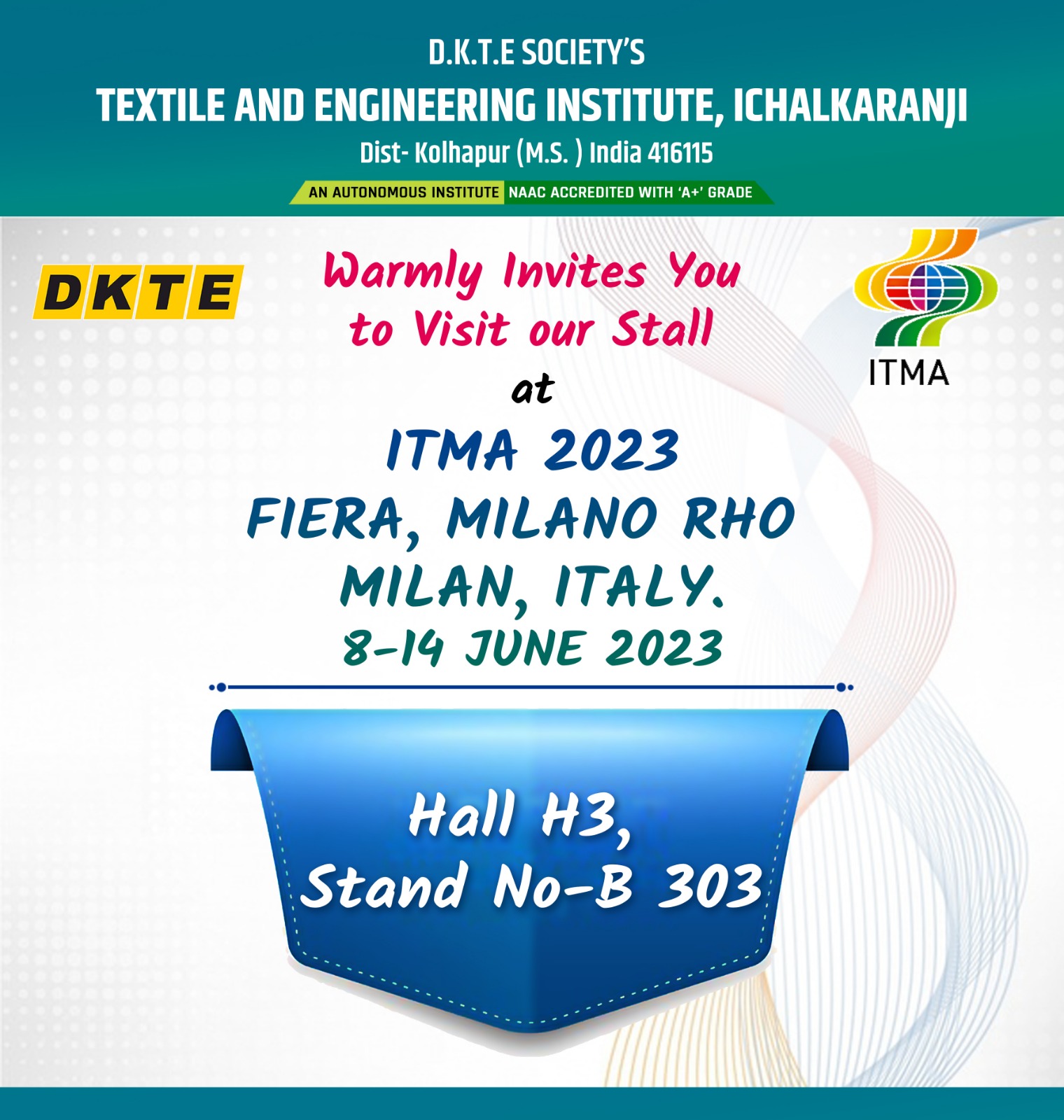 DKTE (Autonomous) on Twitter: "We are very pleased to share that DKTE has secured a Stall ...