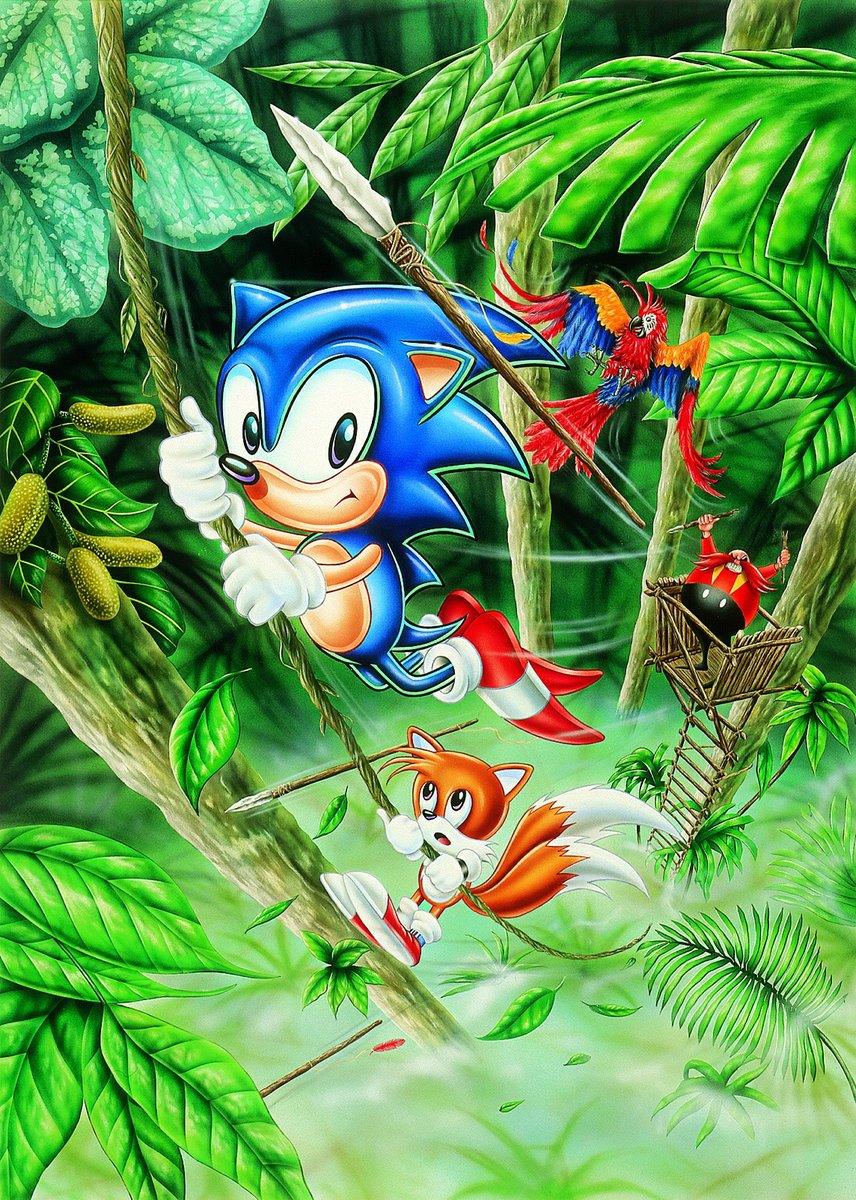 Sonic The Hedgeblog on Twitter: "Artwork from 1993 for Sonic. This was used in the ‘Sonic 2 ...