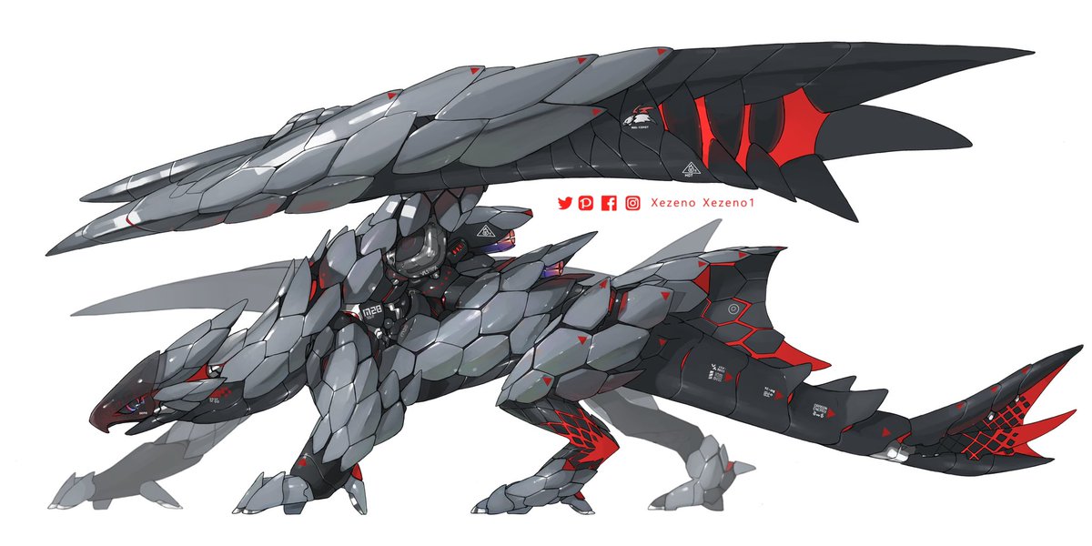「Monster Hunter x Mecha VALSTRAX GEN3」|Marcus Hiiのイラスト