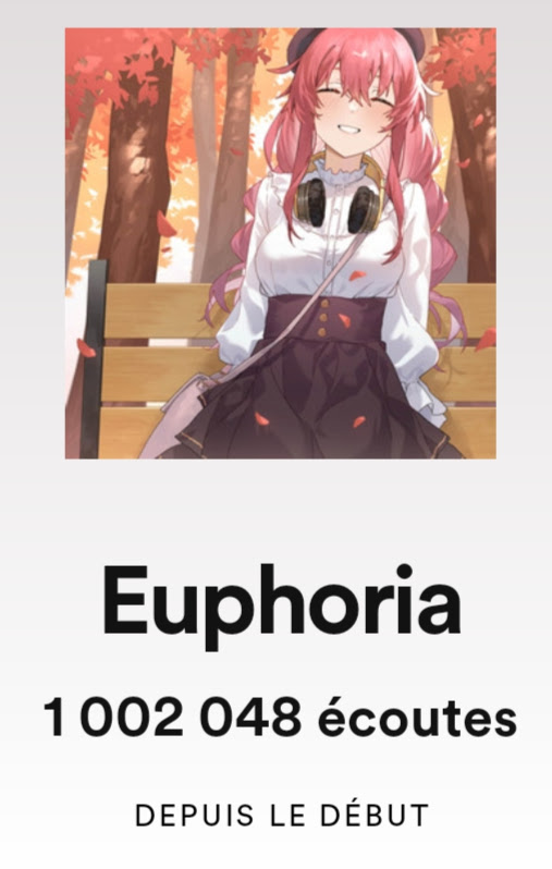Andora on Twitter: "Euphoria (feat. @wami_songs )がSpotifyで100万再生を突破しました！ WaMiさんが歌ってくれてありがとうございます ...
