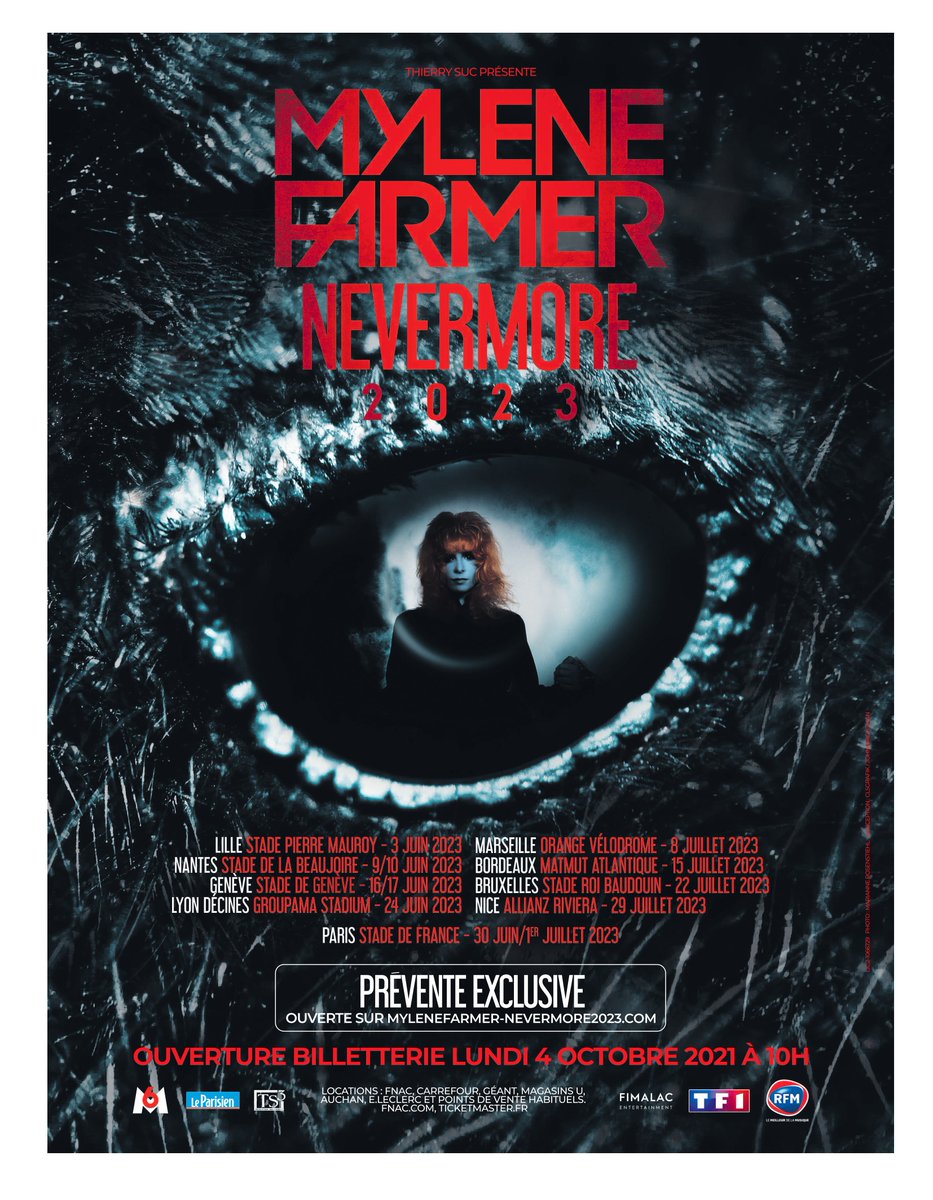 ATRL on Twitter: "Mylène Farmer (@mylenenet) - Nevermore 2023 Tour https://t.co/67DlvlaUU0 # ...