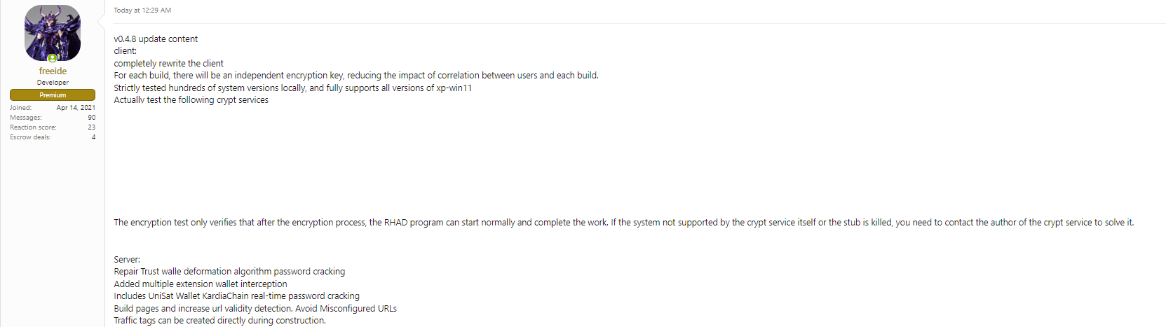 FalconFeedsio on Twitter: "Rhadamanthys Stealer launches a new update. #cti #Rhadamanthys # ...