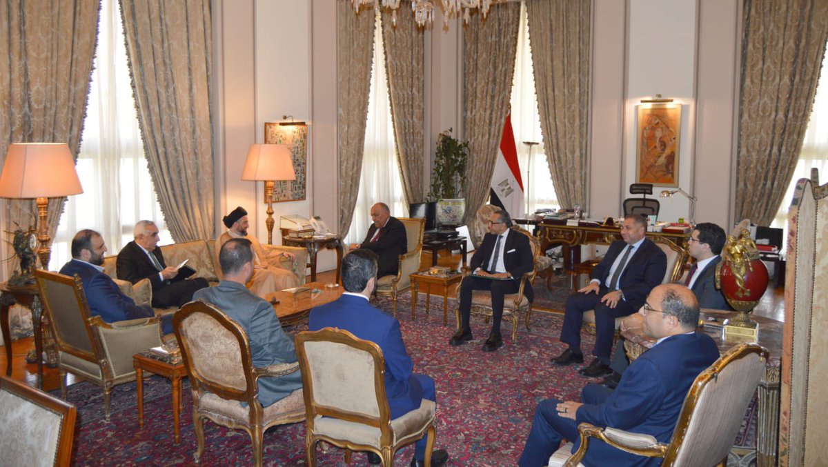 Egypt MFA Spokesperson on Twitter: "FM Sameh Shoukry receives the Head of Hikma National ...
