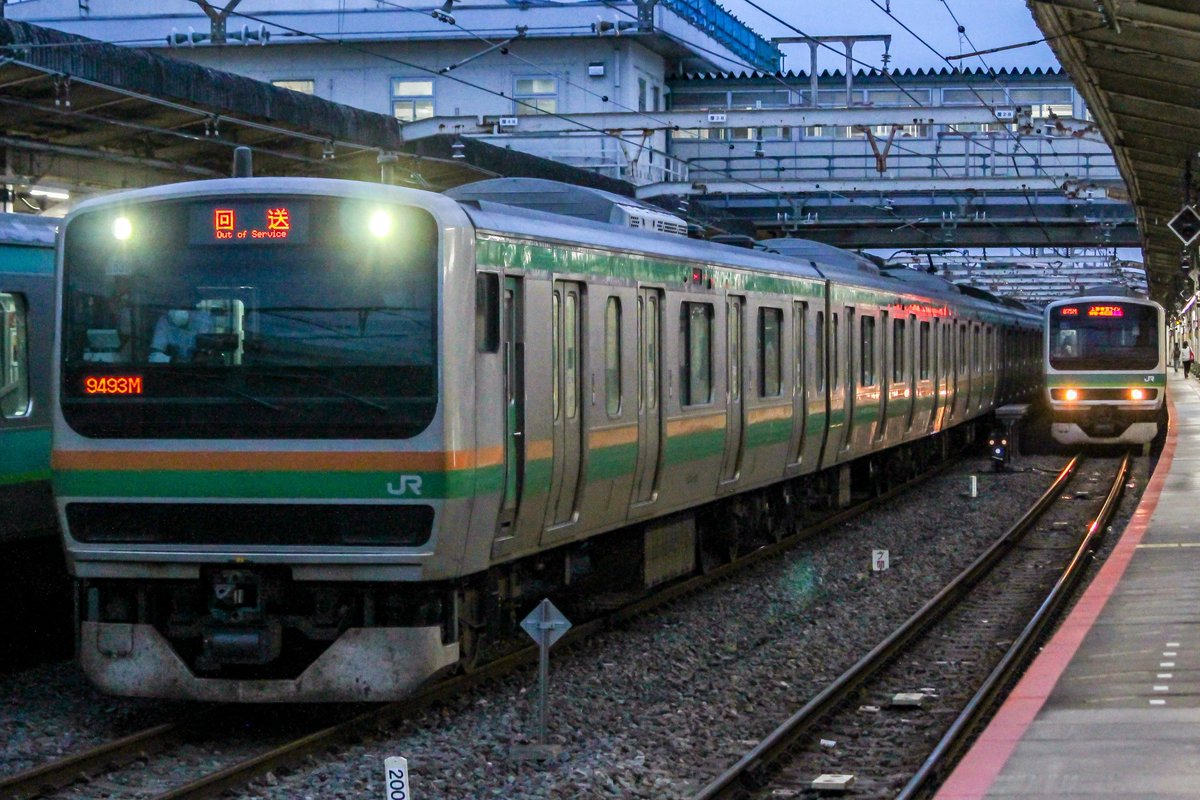 ガオーちゃん on Twitter: "5/28 回9590M～回9493M E231系1000番台U539編成 小山車セ我孫子添削作業回送手配"