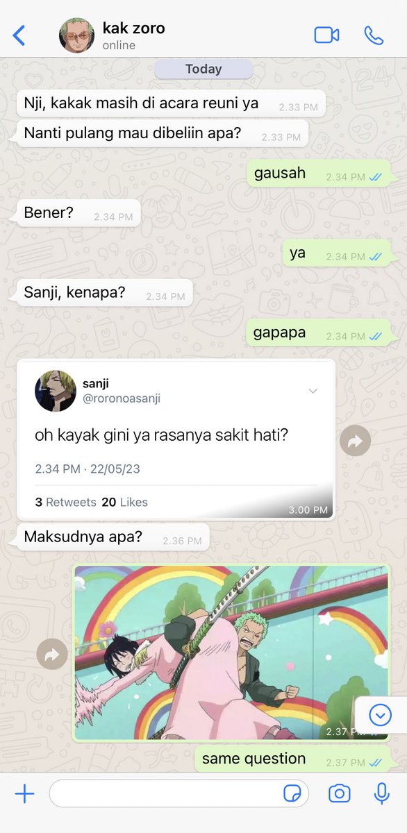 cha on Twitter: "— jangan nangis sanji