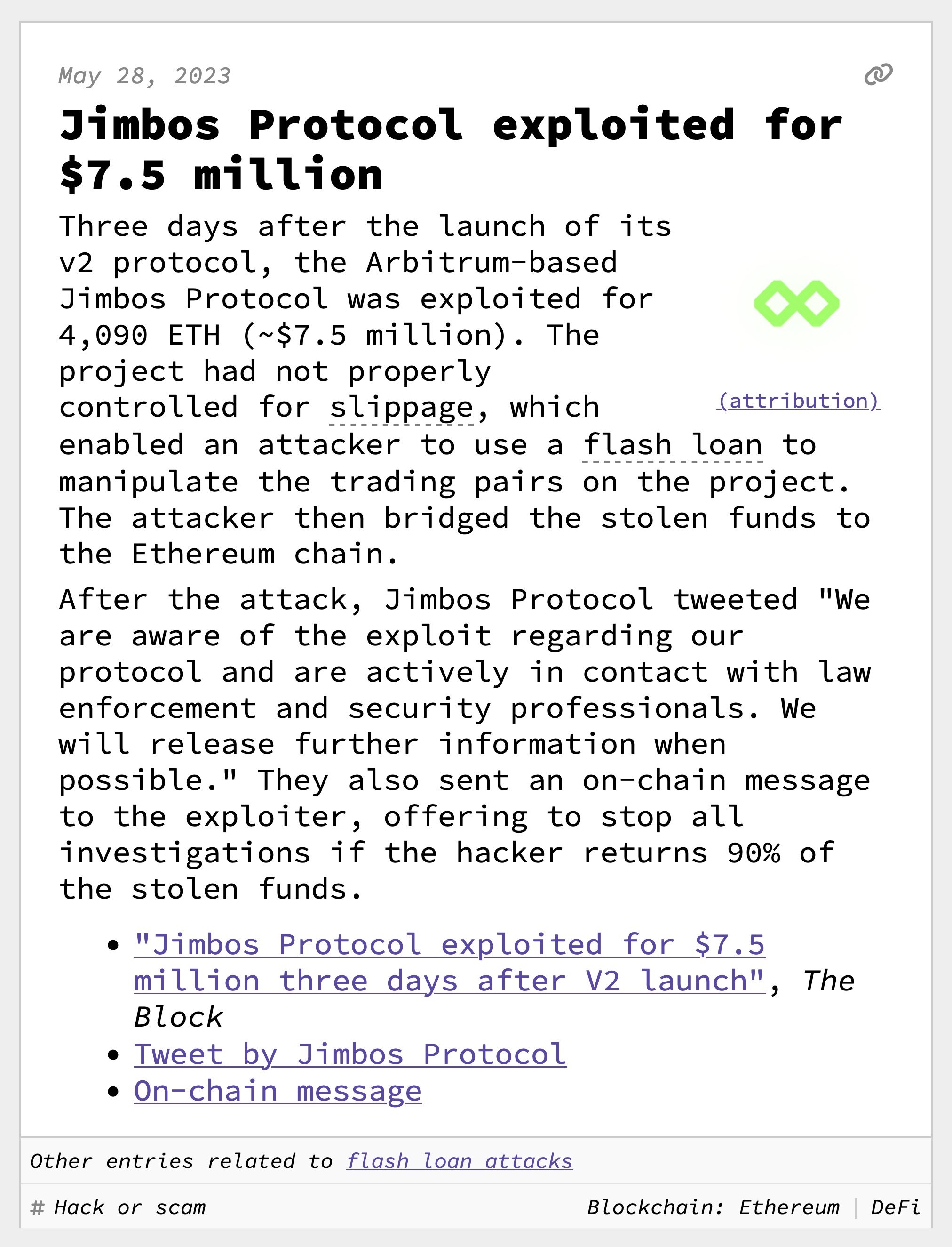 web3 is going just great on Twitter: "A few people have asked if the recent Themis Protocol hack ...