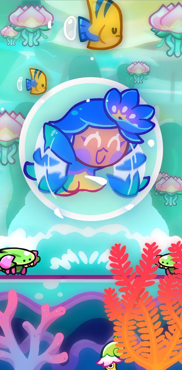 Cookie Run Time! 🔥 on Twitter: "(Ovenbreak) Dino Pond Cookie's Wallpapers are here! 🐡 #cookierun ...