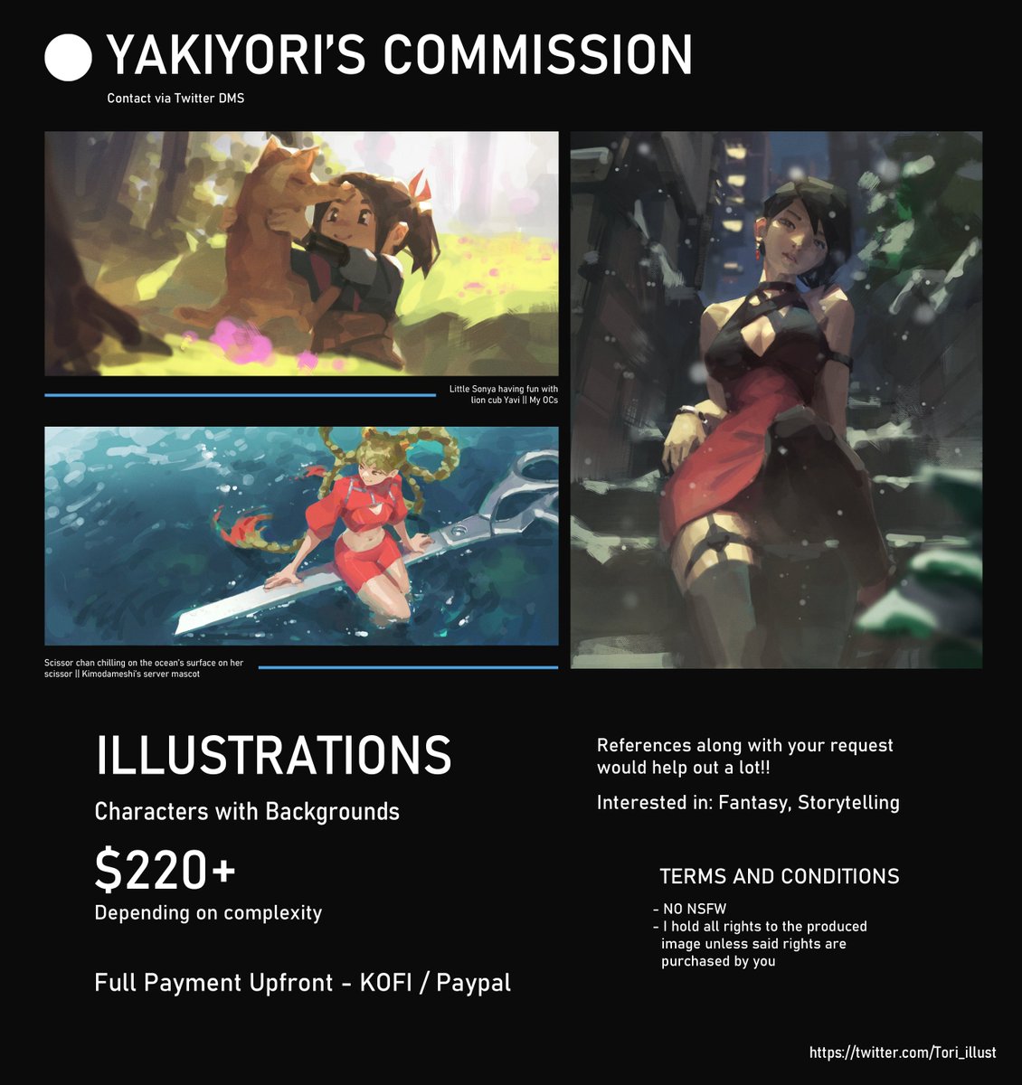 Luhuala on Twitter: "RT @Tori_illust: OKAYYY!!! I’m opening commissions, sharing is really ...