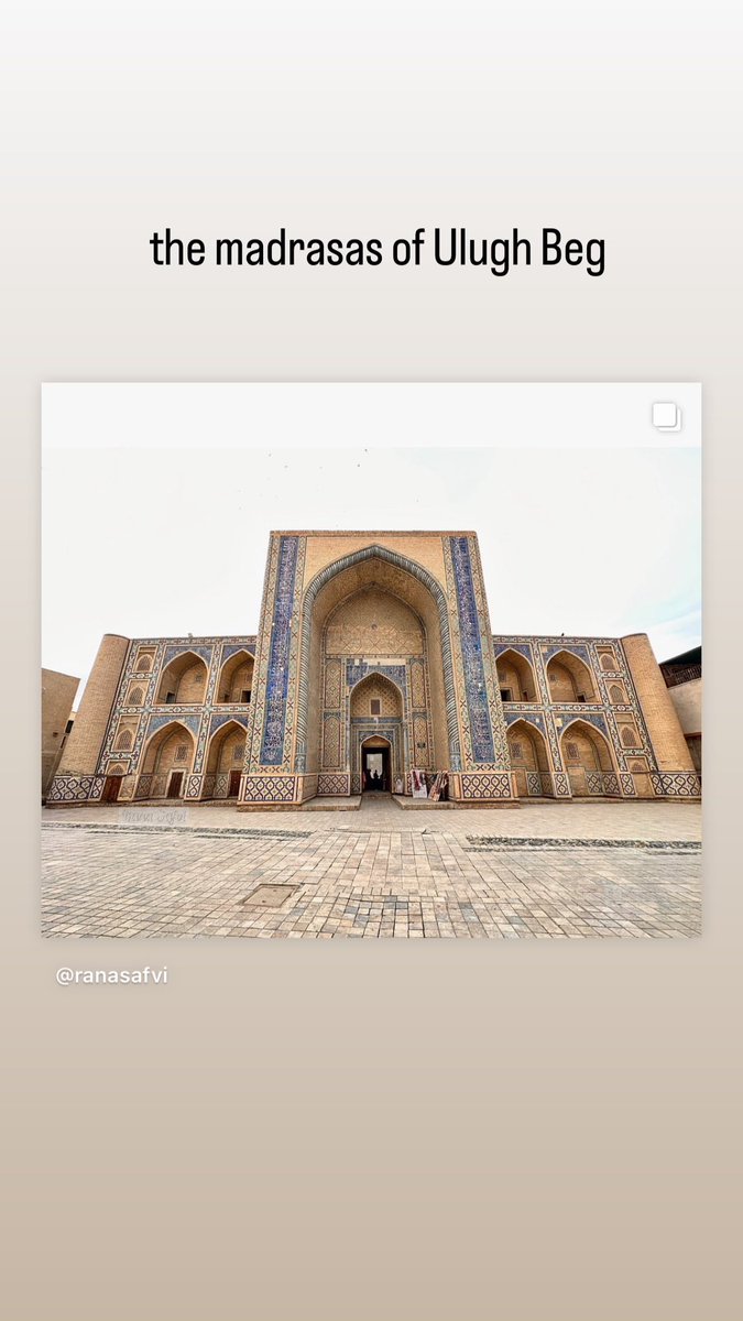 The Madrasas ( educational institutions) of Ulugh Beg On the facade of ...
