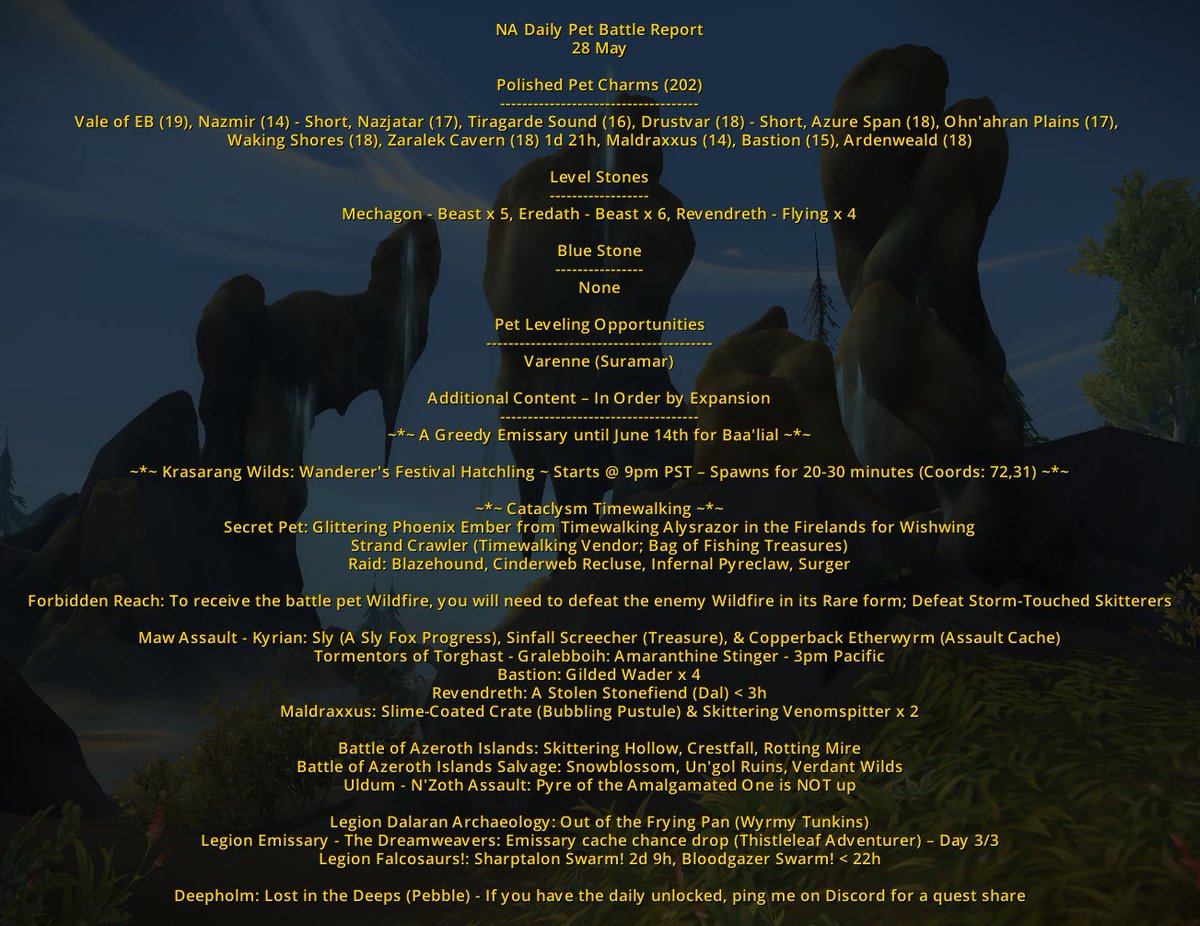 Daily Pet Battle Report - #137 by Amayita-area-52 - Pet Battles - World ...