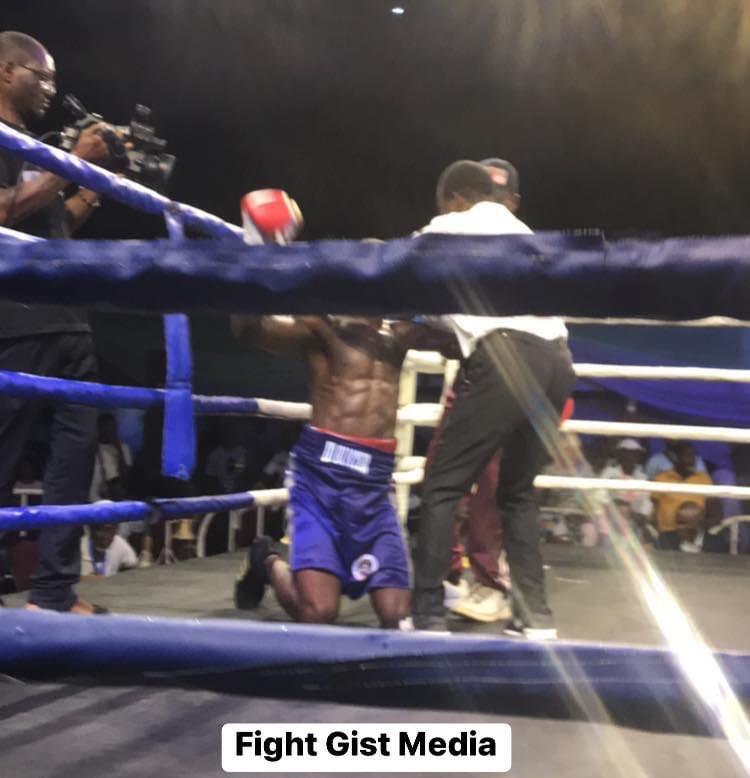 Fight Gist media on Twitter: "ROUND 5 KNOCKOUT. Lekan “The engine” Muibi Knocks Out Idowu “ID ...
