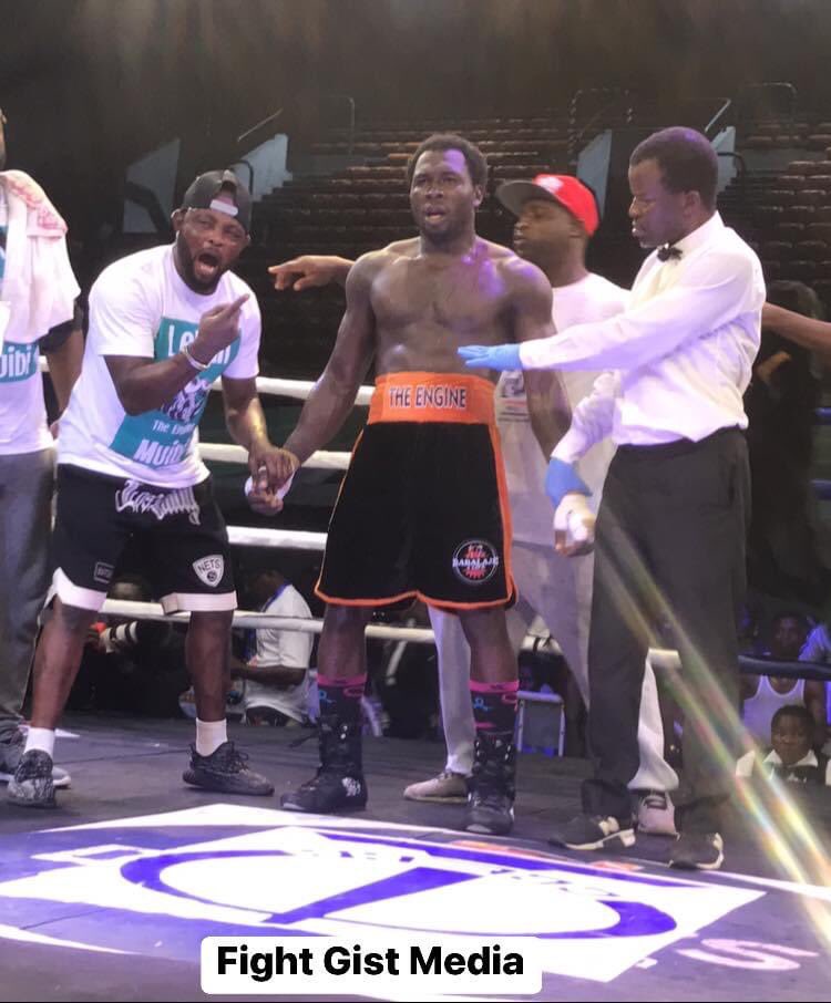Fight Gist media on Twitter: "ROUND 5 KNOCKOUT. Lekan “The engine” Muibi Knocks Out Idowu “ID ...