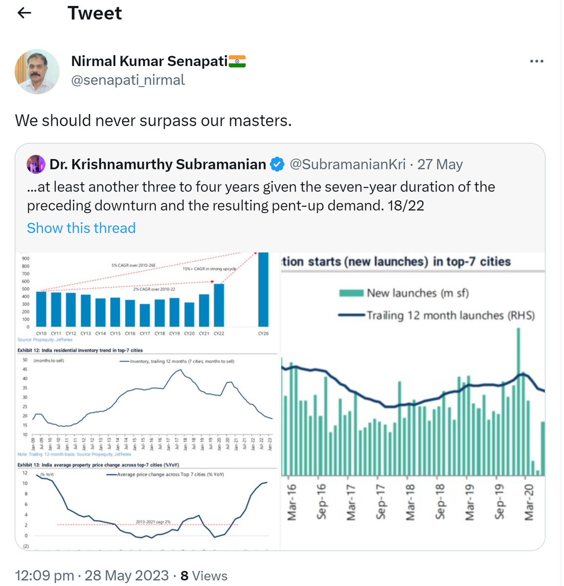 🧵Tongue-in-cheek humour👌 @senapati_nirmal took my🧵on evidence of ...