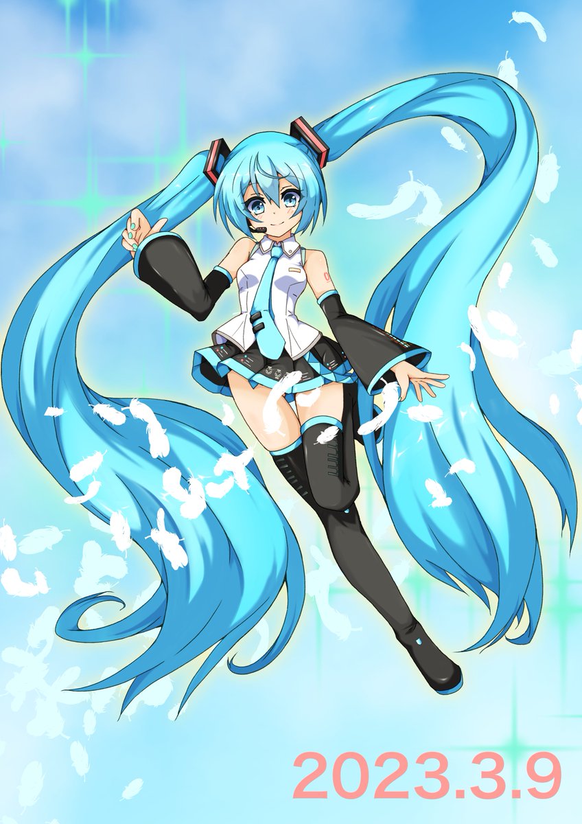 Ministry of Otaku on Twitter: "RT @piapro: 萌え侍さんのミクさん！ふわっと浮遊感のある、爽やかなイラストだホー(*´ `*)♪【https ...