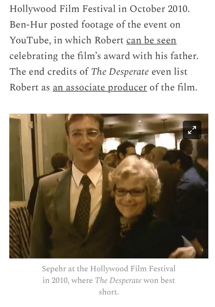 Robert Sepehr’s father, Ben-Hur Sepehr, was a Jewish director who made ...