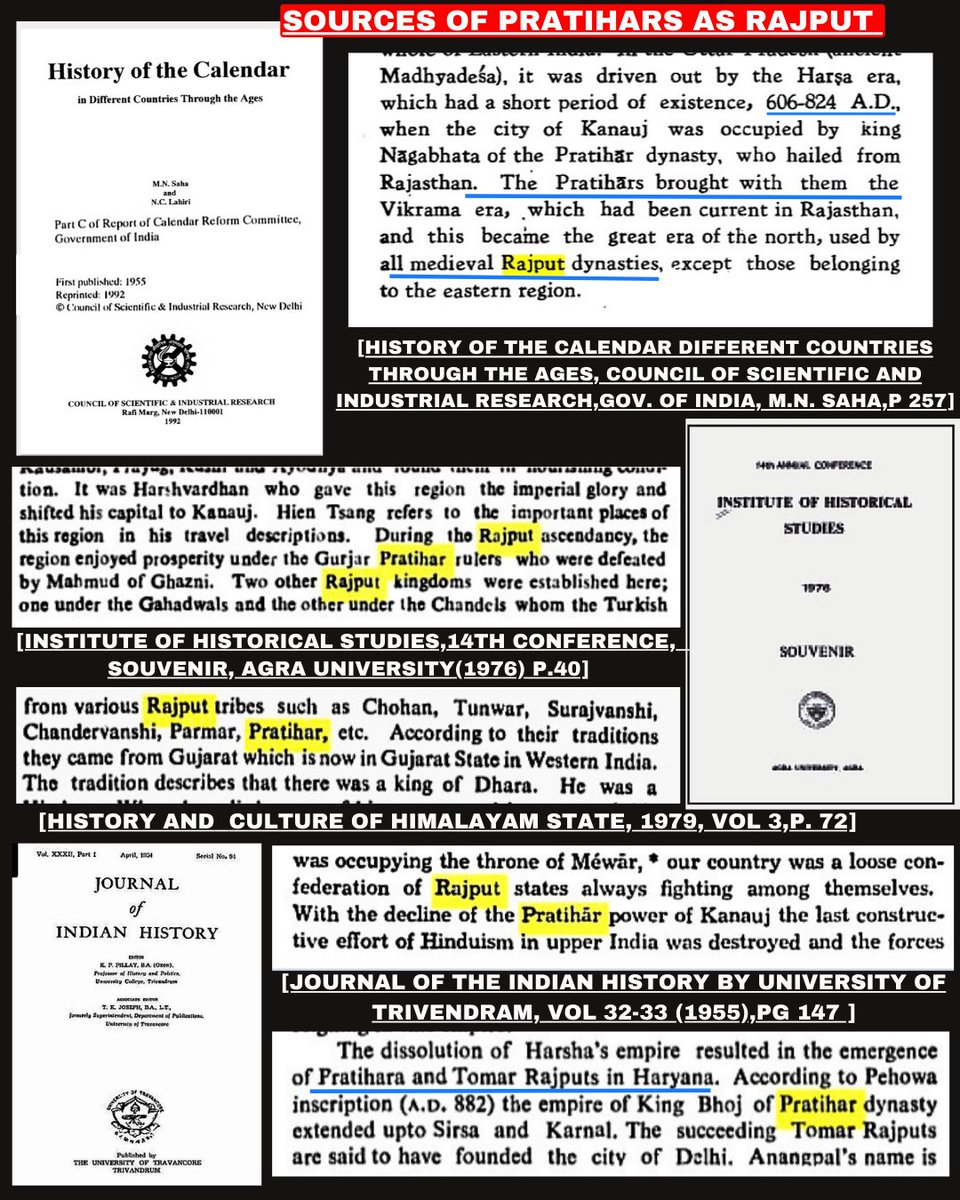 Mega #thread 🧵 : प्रतिहार वंश के राजपूत होने के समकालीन और अभिलेखीय ...