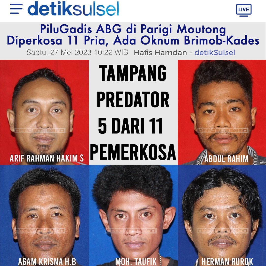 Mazzini on Twitter: "Gadis usia 15 tahun di Sulteng jadi korban pemerkosaan 11 orang pria ...