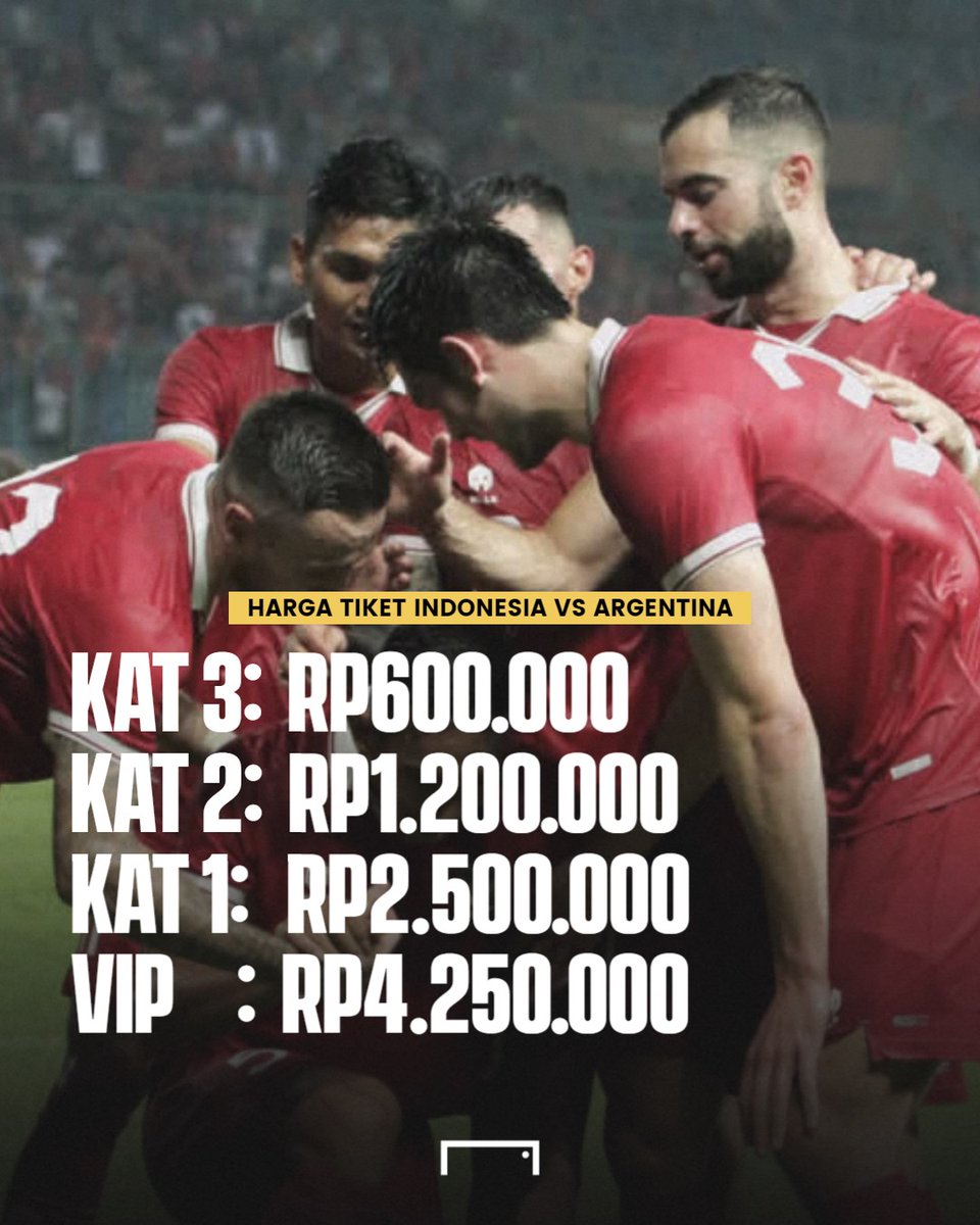 Siaran Bola Live on Twitter: "HARGA TIKET MEGA BIG MATCH! PERTANDINGAN ABAD INI! INDONESIA vs ...