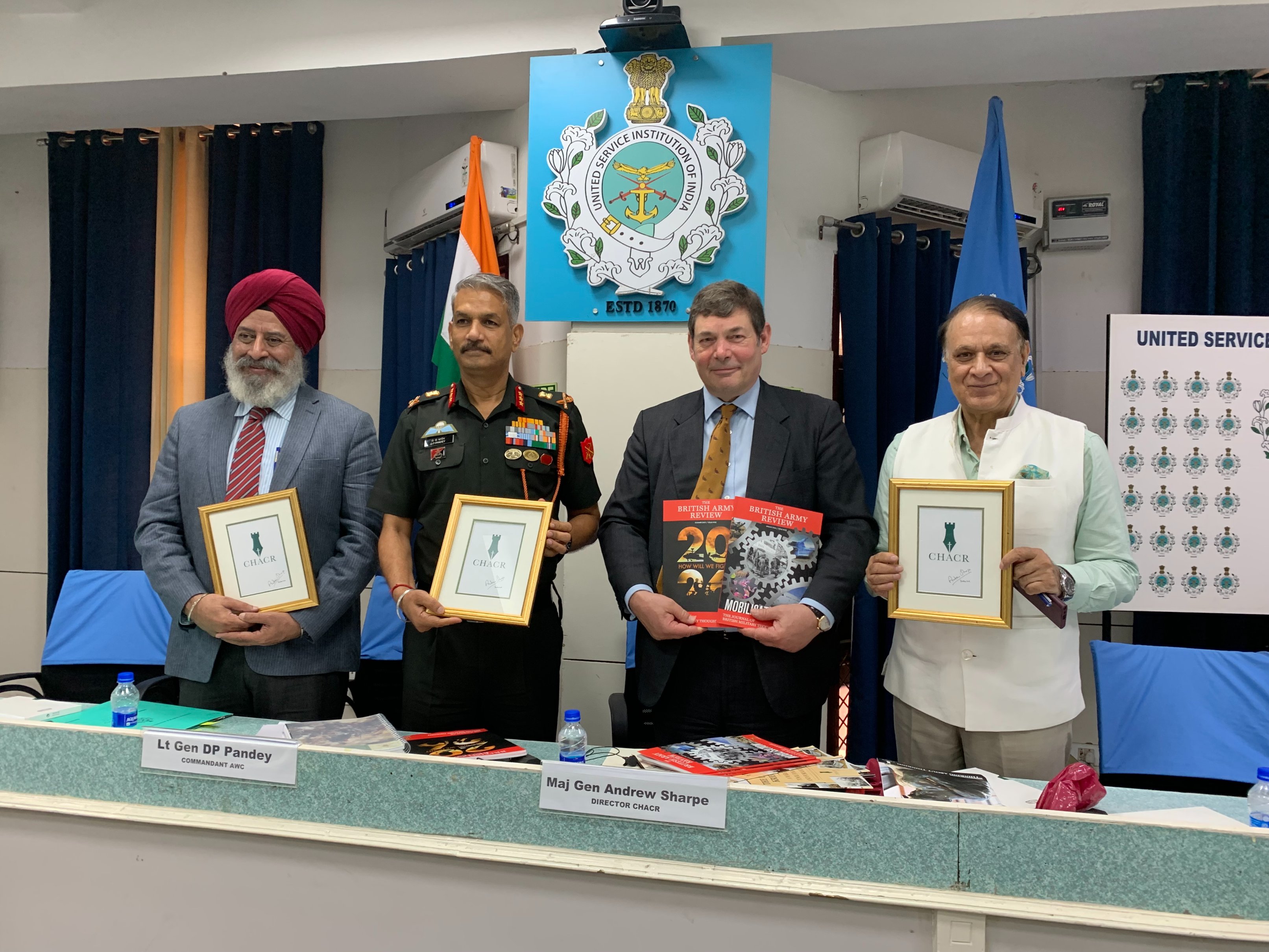 UK Defence in India🇬🇧🇮🇳 on Twitter: "Thank you @USI_CAFHR for hosting Dir @CHACR_Camberley, Maj ...