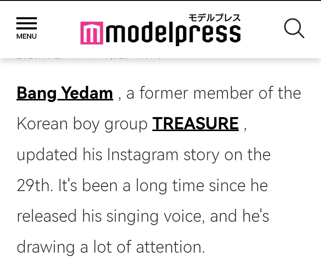 neth on Twitter: "RT @YEDAMBR_: [📰] MODELPRESS "It's been a long time since he released his ...
