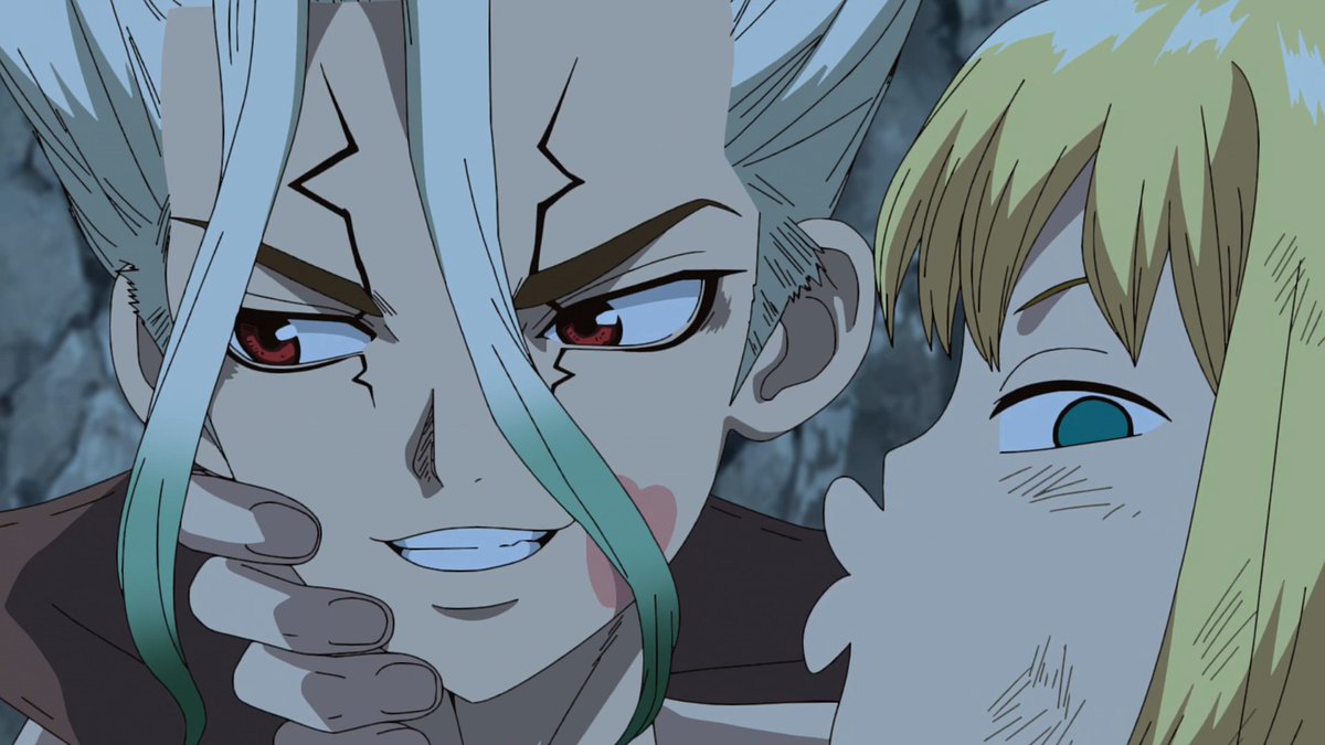 Hiyori sama on Twitter: "#DrSTONE #dcst #senhaku After kissing senku is happy Kohaku Is still ...