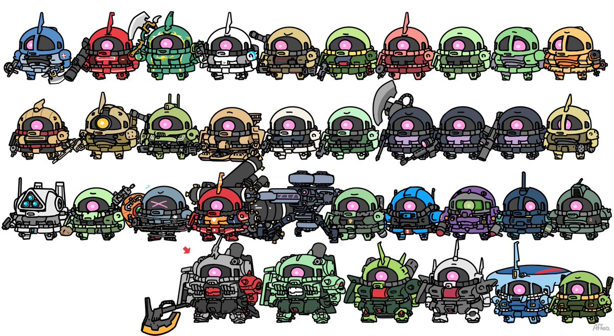 「Daily Zaku Zaku IV, Zaku IV S Type (Illi」|Affeaのイラスト