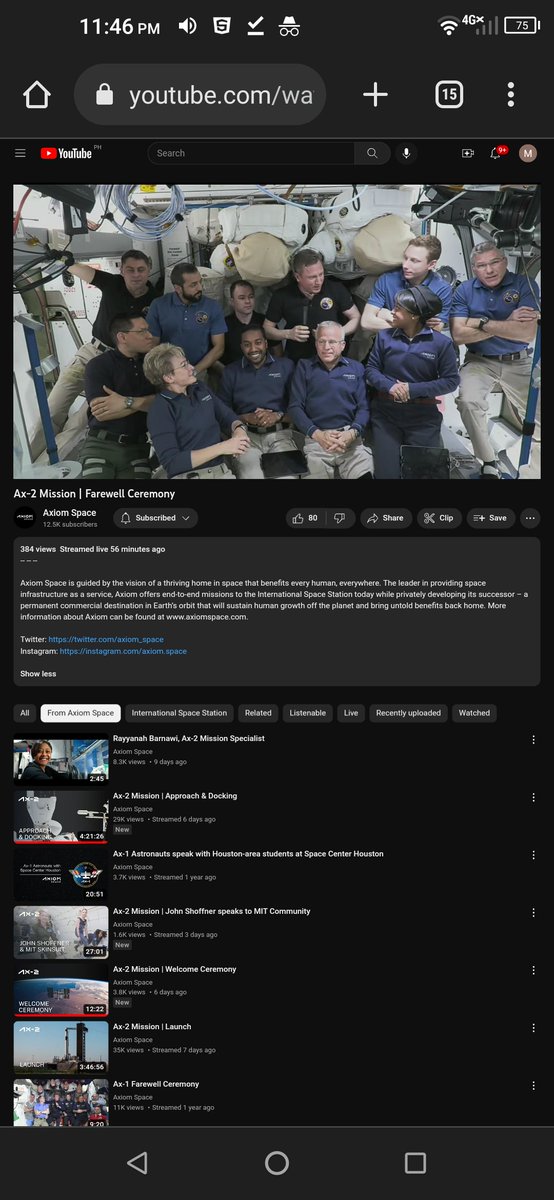 Future Spaces on Twitter: "NASA SpaceX Axiom Ax-2 Mission | Undocking Live Streams 🐉🍀 __ *🔴https ...