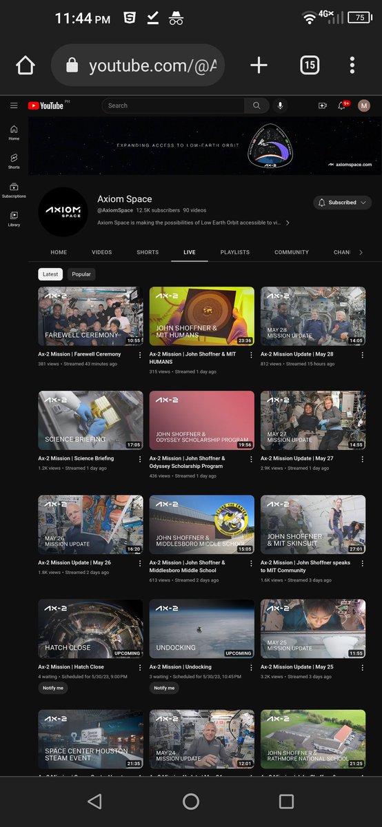 Future Spaces on Twitter: "NASA SpaceX Axiom Ax-2 Mission | Undocking Live Streams 🐉🍀 __ *🔴https ...