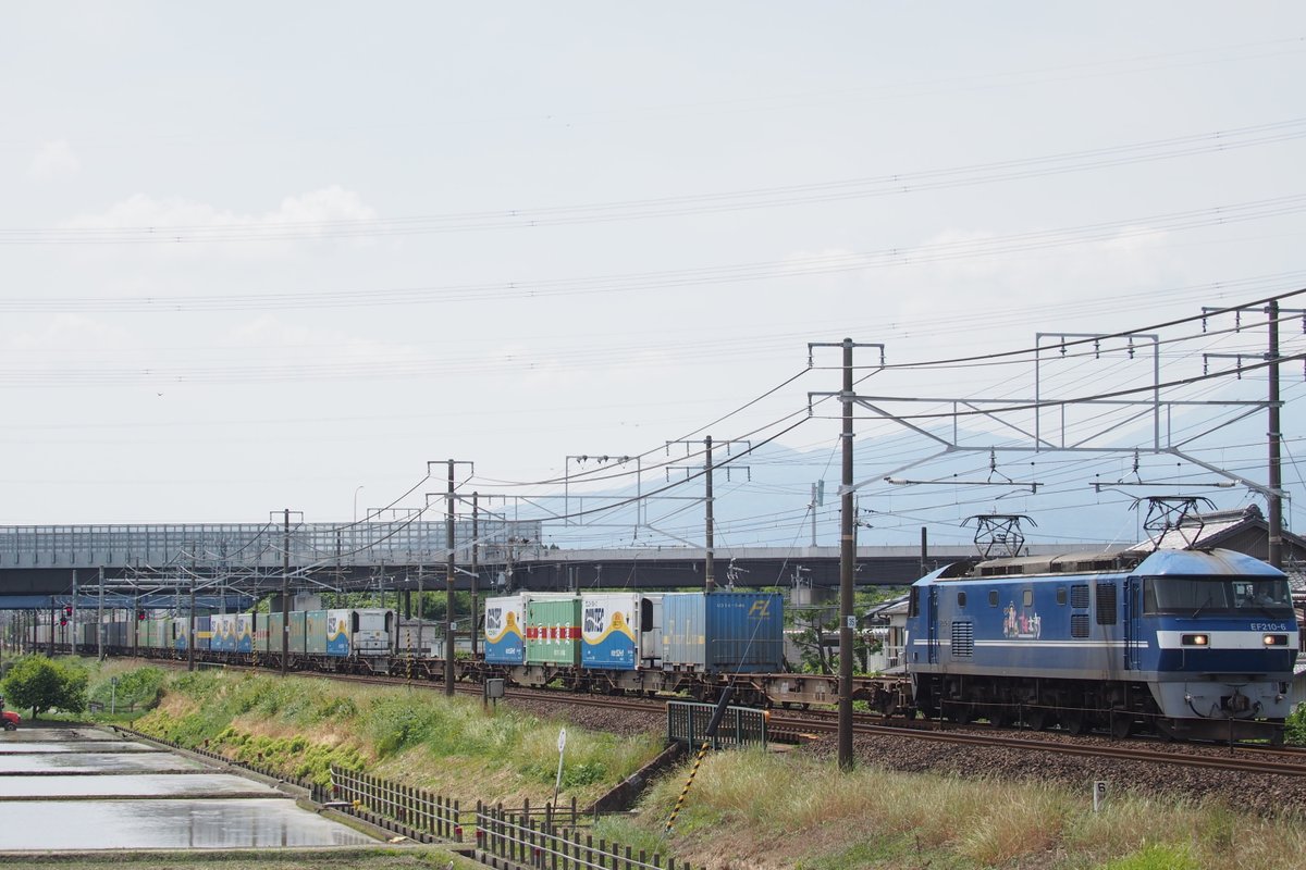 🐇かきてつ🐢 on Twitter: "RT @suito_railway: 5/27 1050レ EF210-6 南荒尾(信)→大垣 福田踏切 FL U31A-546、西濃運輸U54A ...