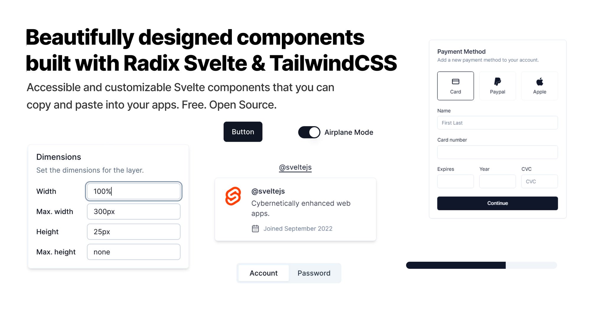 Hunter Johnston on Twitter: "Introducing shadcn-svelte 🎉, a port of shadcn/ui to Svelte. Massive ...