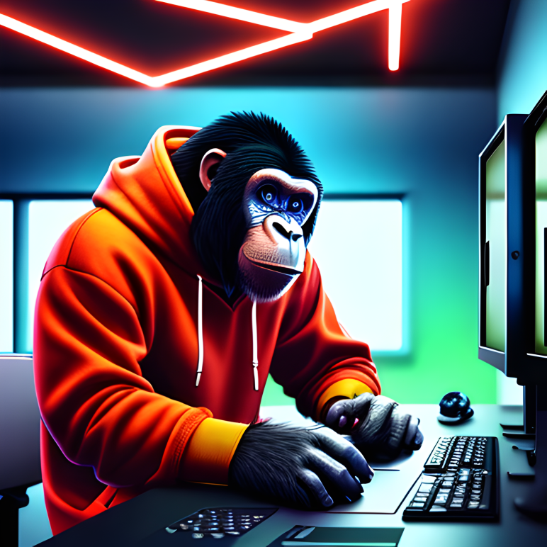 Monkey Computer Png