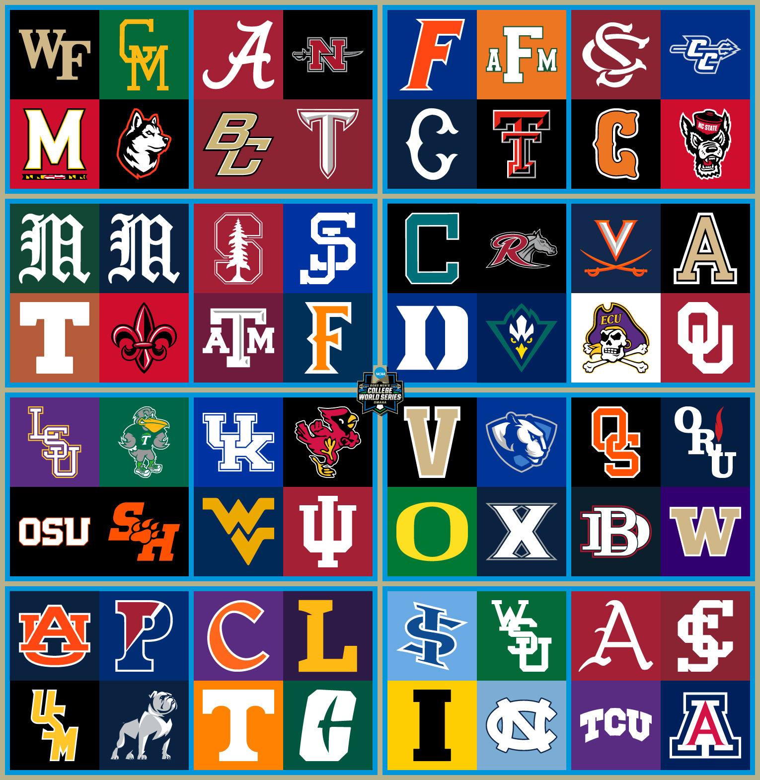College Sports Teams Logos