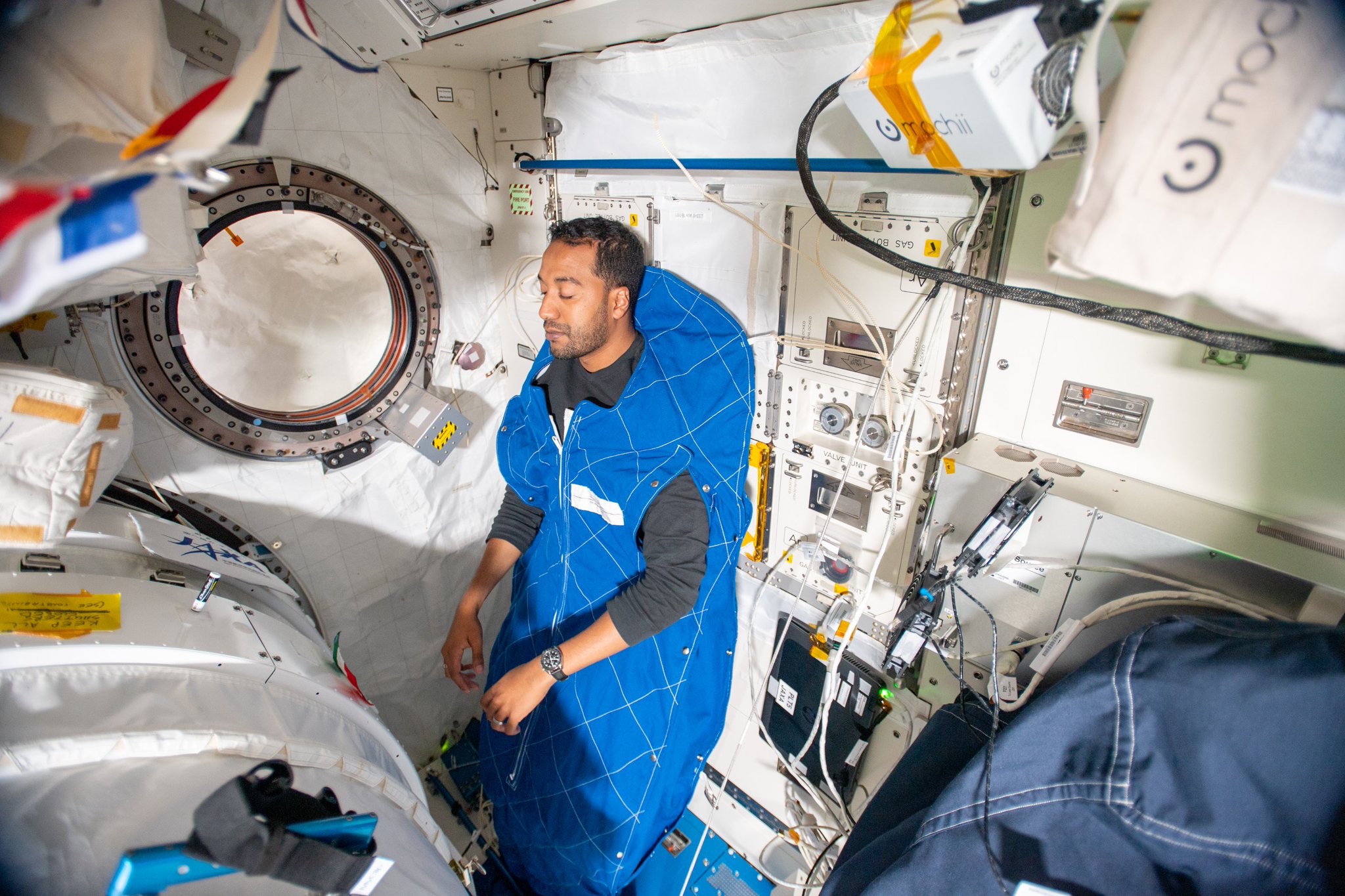 Inside Space Station Sleeping