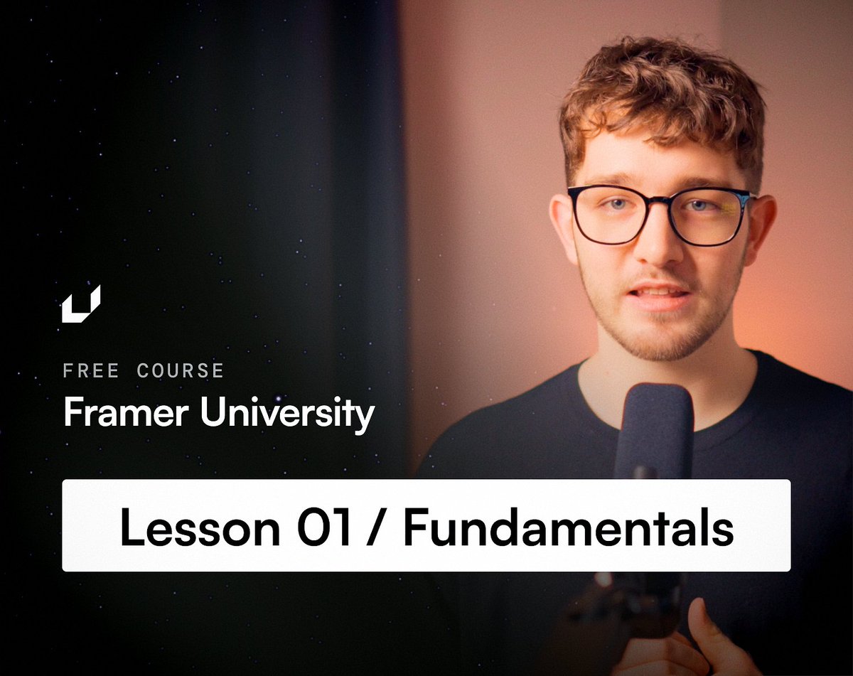 Framer University on Twitter: "I just recorded the first lesson of my FREE @Framer course. In ...