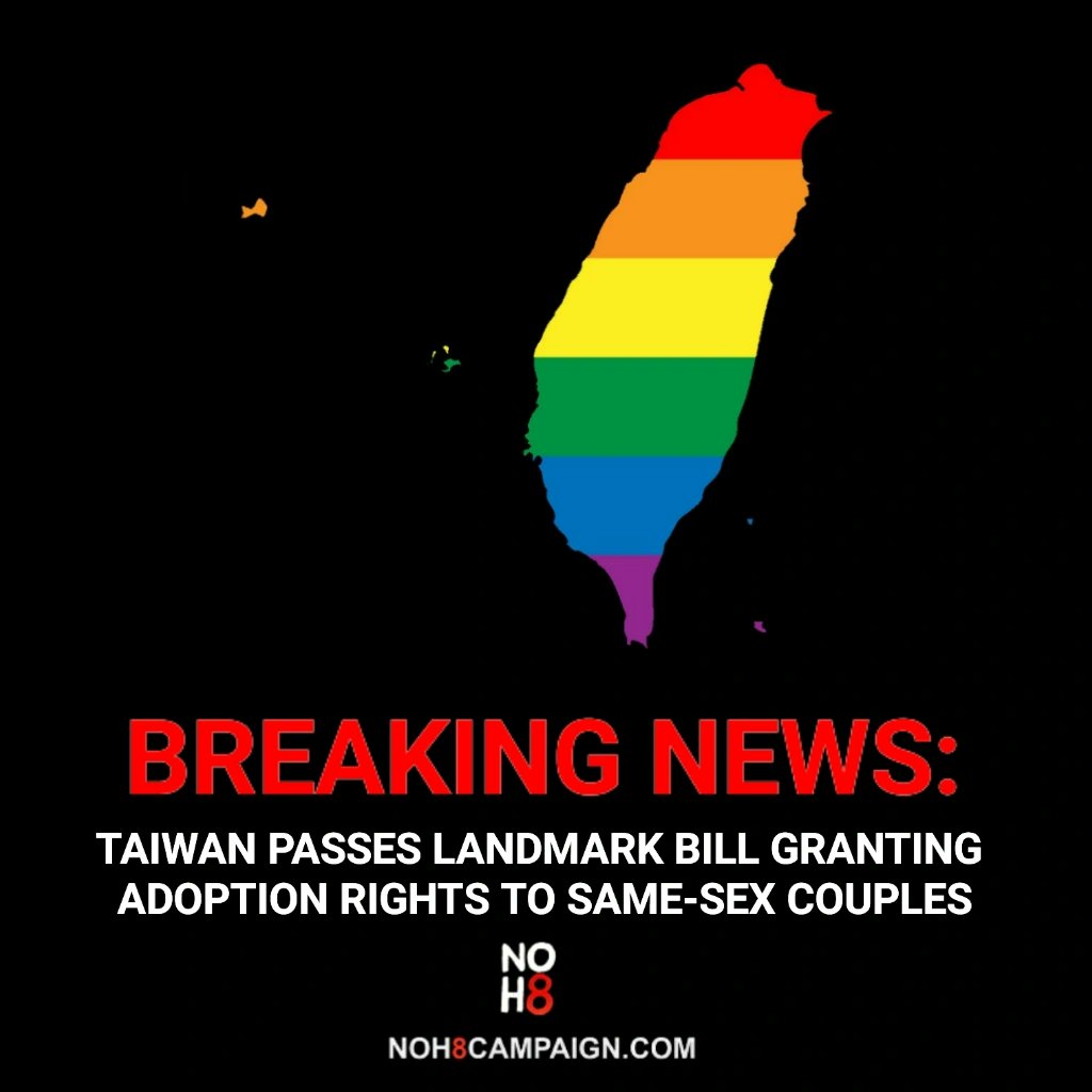 Noh8 Campaign On Twitter Taiwan Passes Landmark Bill Granting