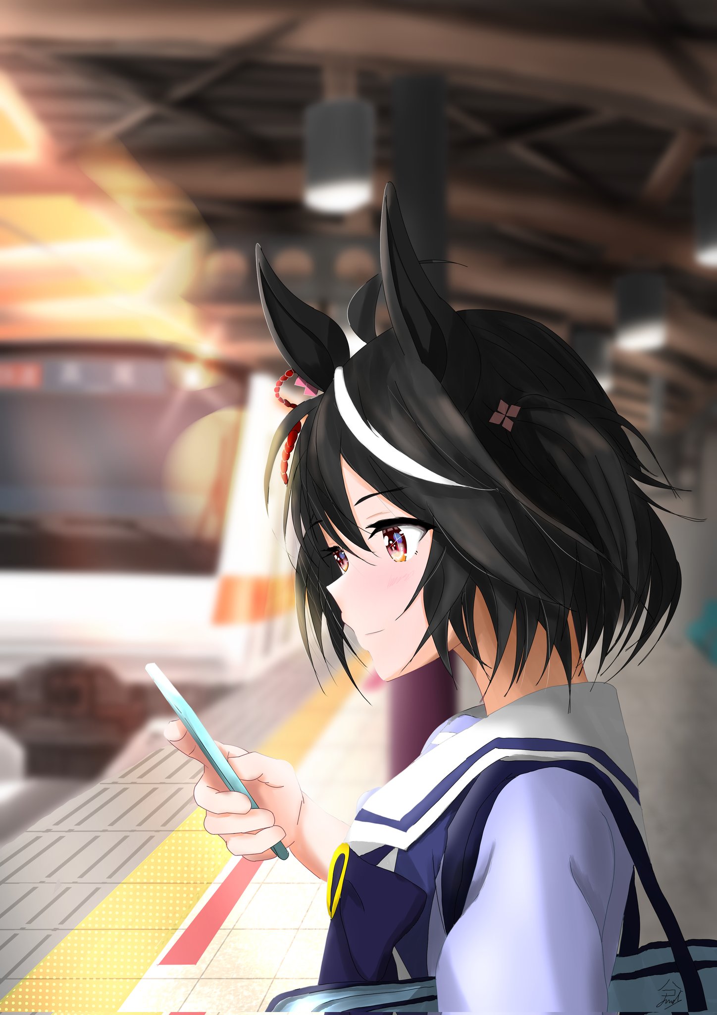 ハコジュリ@skeb募集中 on Twitter: "ウマ娘たちの日常 「夕日のホーム」 〜キタサンブラック〜 #ウマ娘たちの日常 #ウマ娘プリティーダービー #キタサンブラック https ...