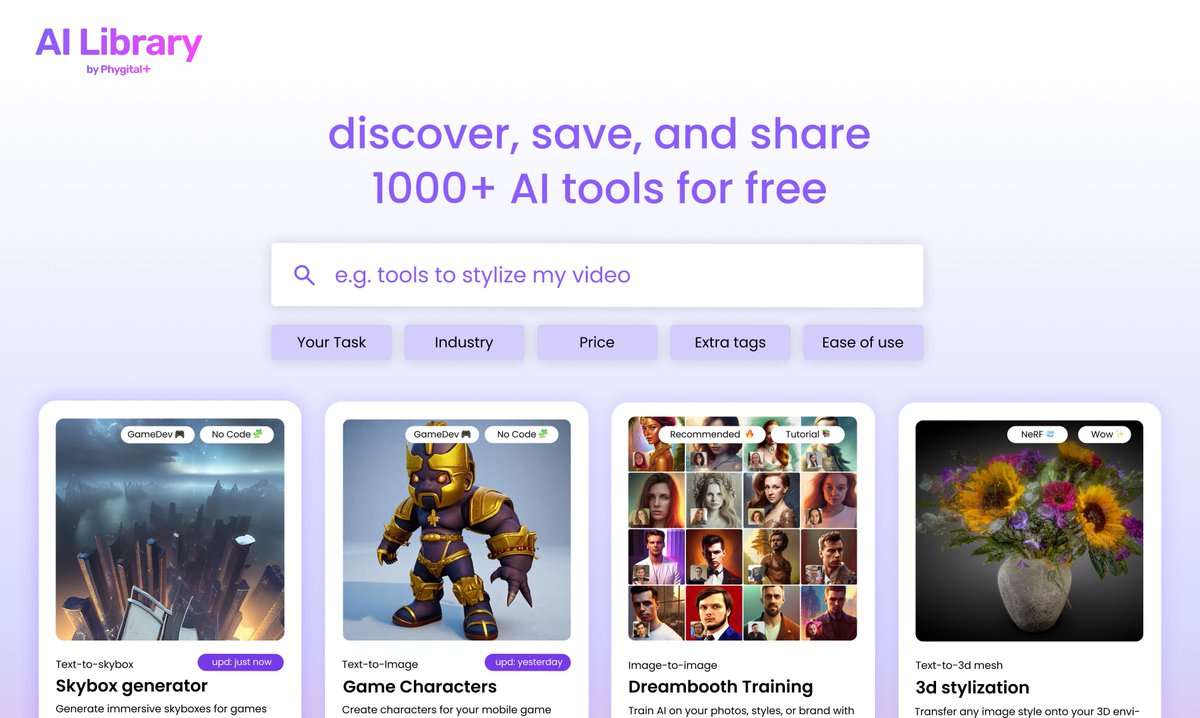 『shiro』 on Twitter: "RT @Larry_LiDev: 推荐一个免费的人工智能图书馆AI Library，它包含1000多种免费 的 AI 工具库，提供了各种人工智能工具和 ...
