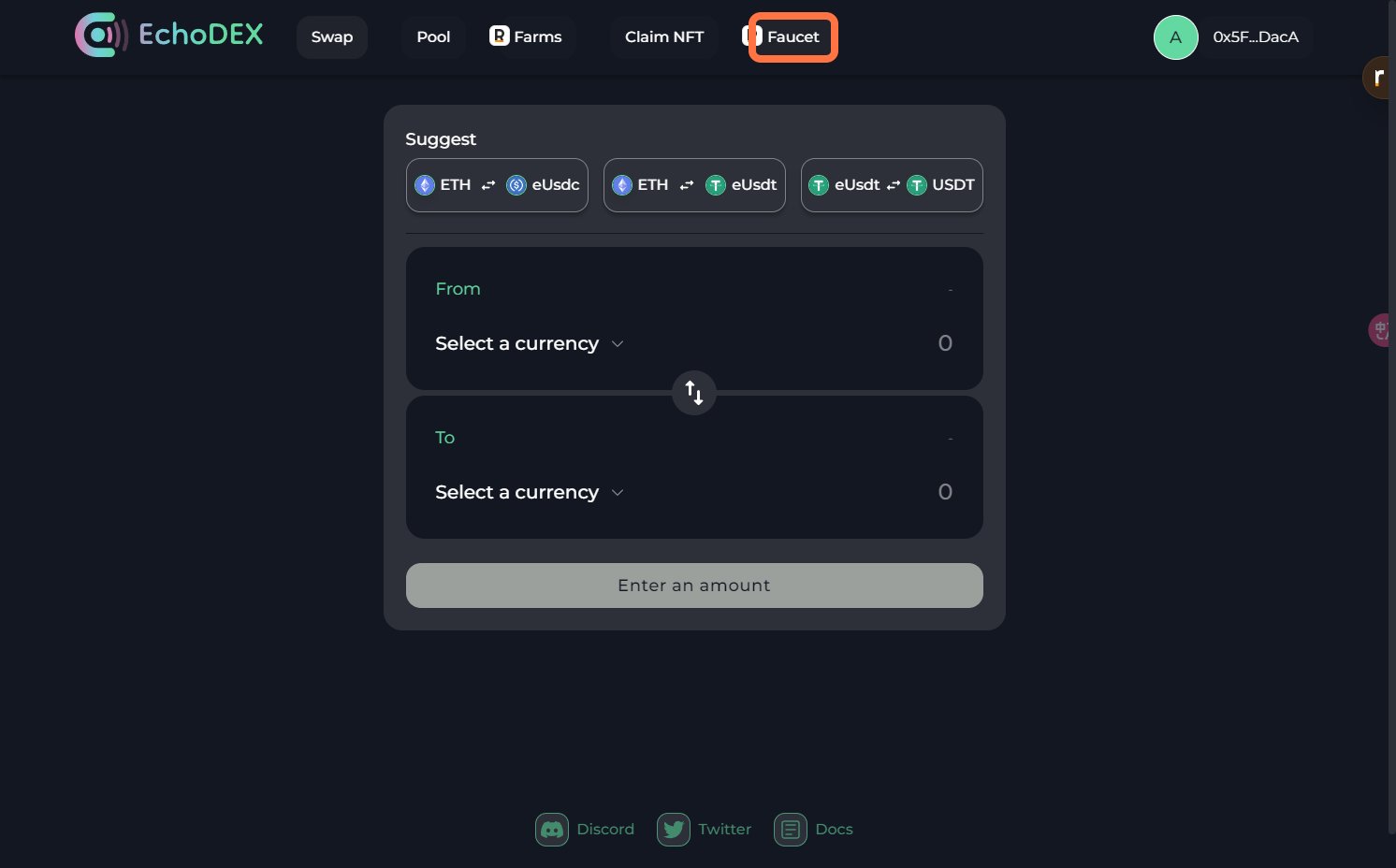 Daniel 🐐 on Twitter: "Linea的领水可以到 Linea上的DEX @Echo_DEX，每天0.03eth,这样加上之前的 https://t.co/JwY6dO2m7b ...