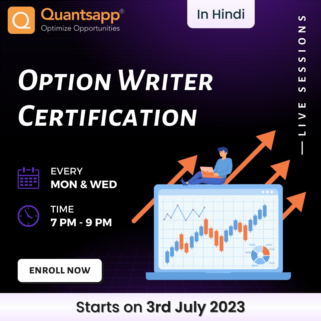 Quantsapp on Twitter: "Course on #Options Selling Option Writer Certification: 1 Month Course to ...