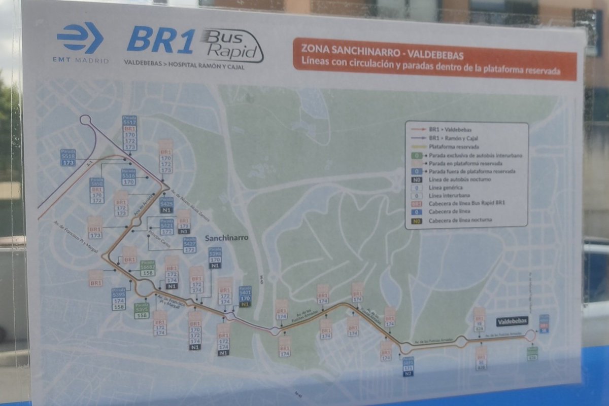 🚌 Busero Tuiteroo 🚏 🏃 on Twitter: "Nueva línea BR1 Ramón y Cajal - Valdebebas (Zendal)"