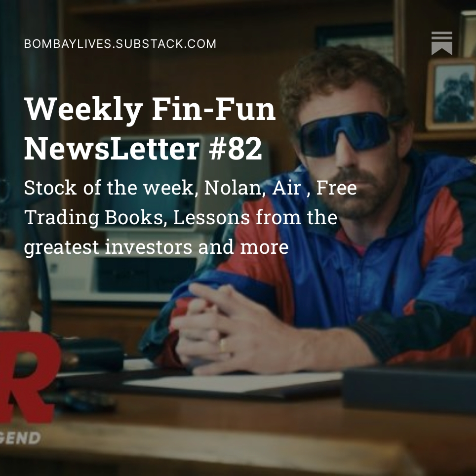 Satish 🇮🇳 on Twitter: "Weekly Fin-Fun NewsLetter #82, Stock of the week, Nolan, Air , Free ...