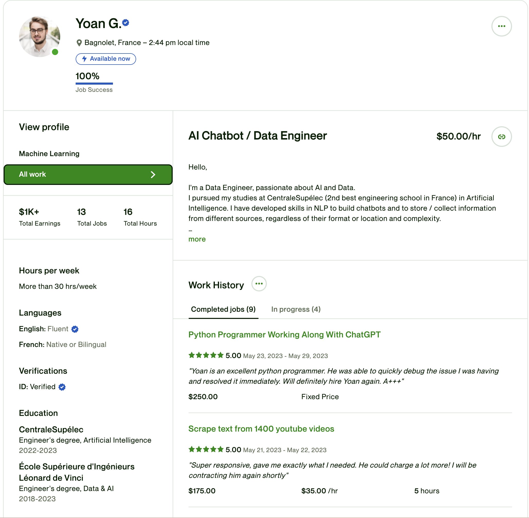 Yoan Gabison | $1K UpWork Freelancer (@Yoan_Gabison) / Twitter Yoan Gabison | $1K UpWork Freelancer (@Yoan_Gabison) / Twitter