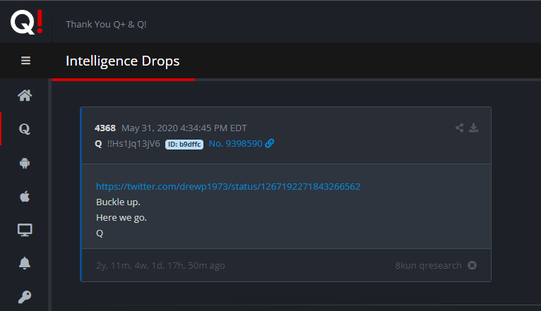 Marjon Q17 💪 🇺🇸 💪 on Twitter: "RT @TheQniversity: "Buckle up" appears in 14 Q Drops. May 31st ...