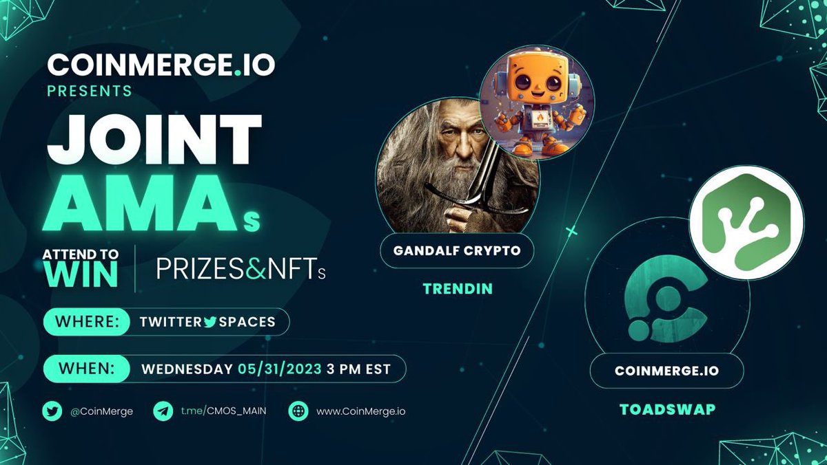 CoinMerge.io on Twitter: "📢 http://CoinMerge.io Presents our Joint #AMA w/ Gandalf Ft. 🎤 $TREND ...