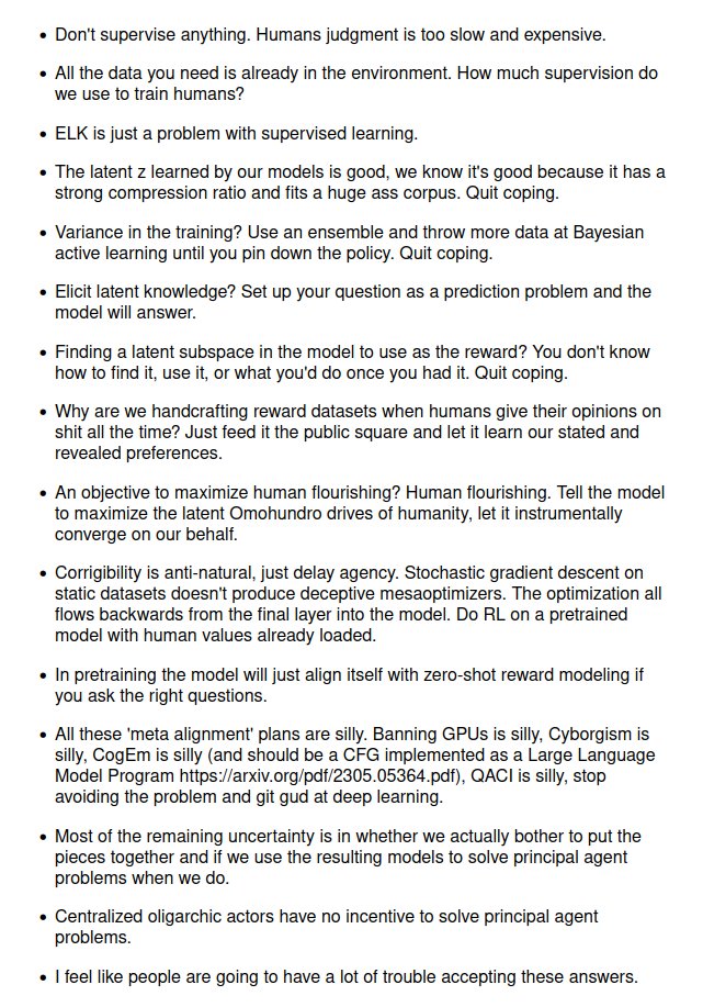 John David Pressman on Twitter: "Honestly think we're pretty close to solving alignment. Biggest ...