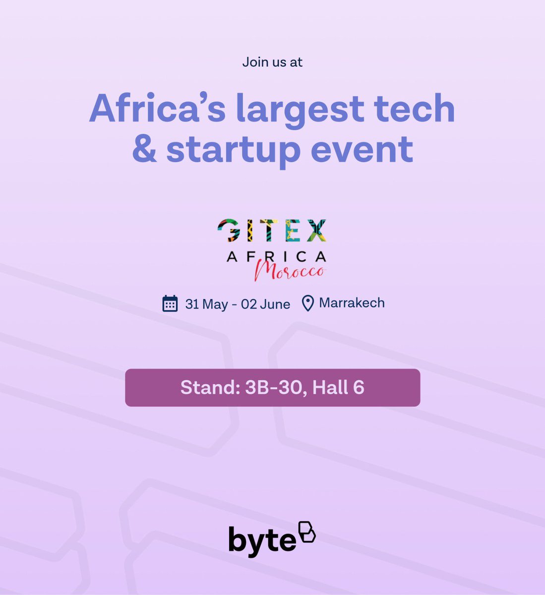 Byte on Twitter: "We are thrilled to announce that we will be live at @GITEXAfrica in Morocco ...