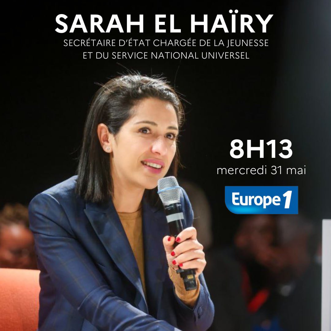 Sarah EL HAÏRY on Twitter: "Retrouvez moi demain en direct sur @Europe1 à 8h13 avec @SoMabrouk 🔵 ...