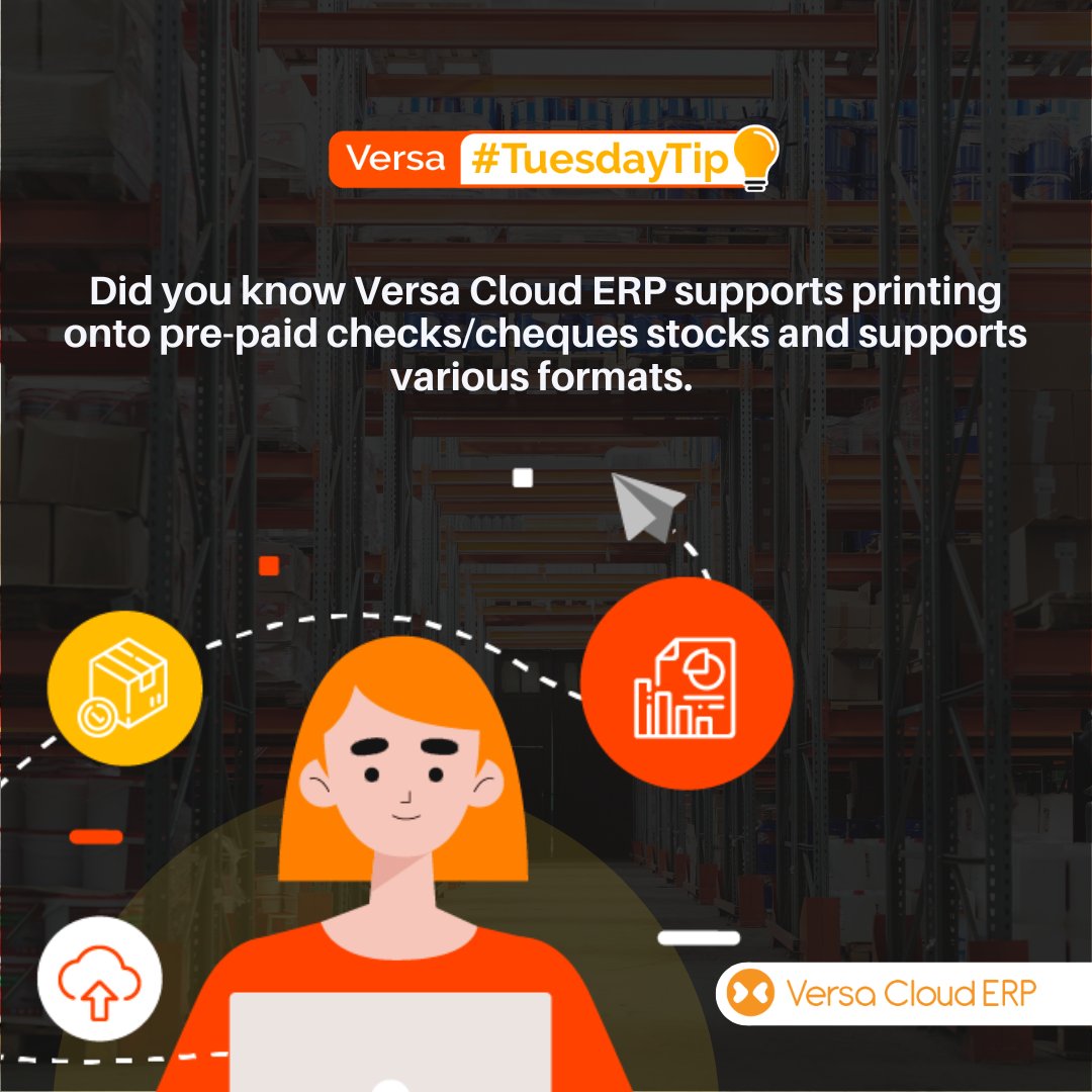 Versa Cloud ERP on Twitter: "Checks are a common mode of payment for businesses, but setting ...