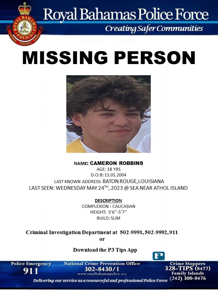 Eyewitness News Bahamas on Twitter: "MISSING AMERICAN TEEN: While unofficial reports suggest ...
