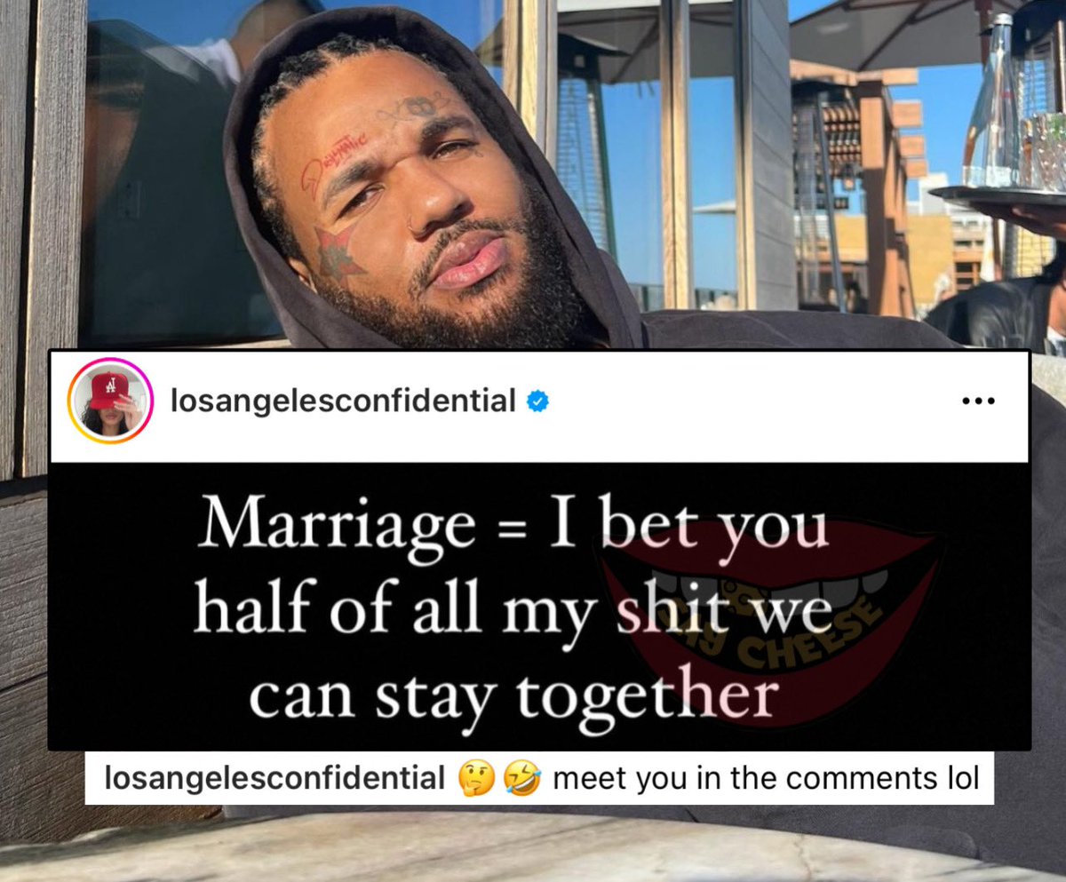 Say Cheese ππ§ On Twitter The Game Shares His Views On Marriage